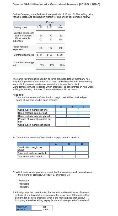 Solved Exercise 10 8 Utilization Of A Constrained Resource 