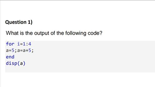 Solved Question 1) What is the output of the following code? | Chegg.com