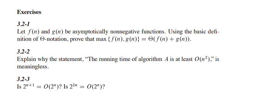 Solved Exercises 3 2 1 Let F N And G N Be Asymptotically