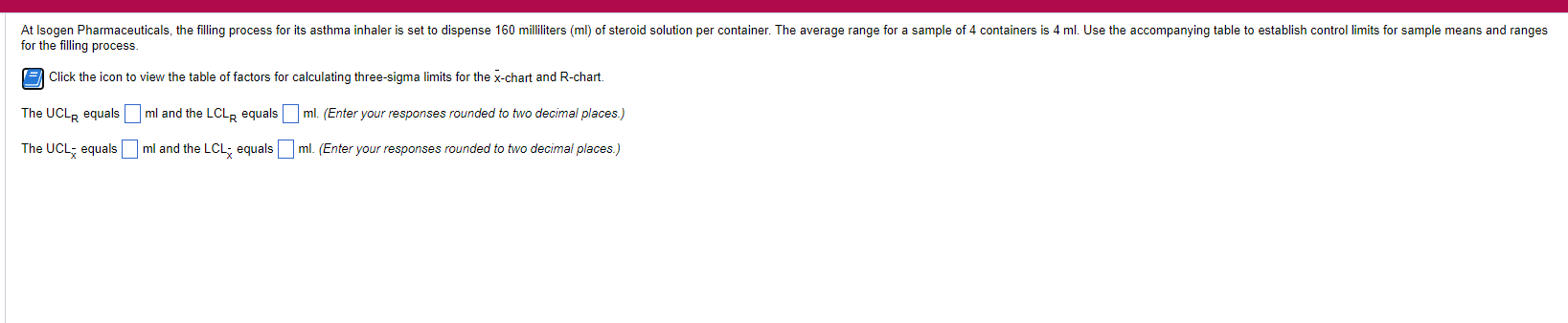 Solved More Info Factors for calculating three-sigma limits | Chegg.com