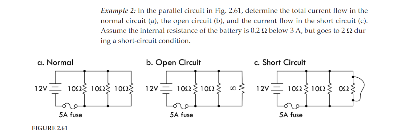 Solved Example 2: In the parallel circuit in Fig. 2.61, | Chegg.com