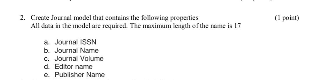 Solved QUESTION 1: [11 POINTS] The Journals management | Chegg.com