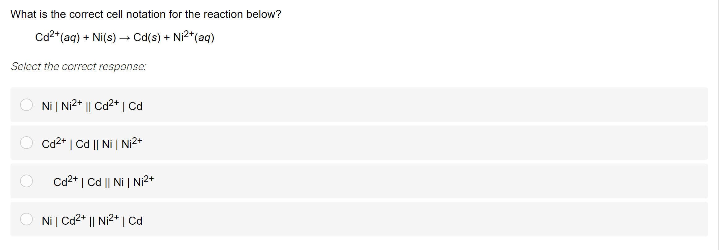 Solved Which of the following is the correct cell notation | Chegg.com