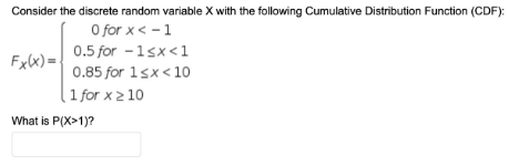 Solved Consider the discrete random variable X with the | Chegg.com