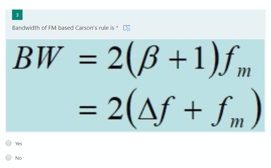 Solved 1 Can we generate FM signal using PM modulator? * Yes | Chegg.com