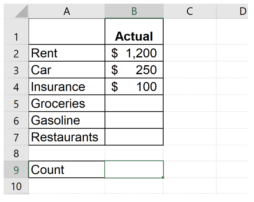 Solved Observe The Excel Worksheet Below The Following