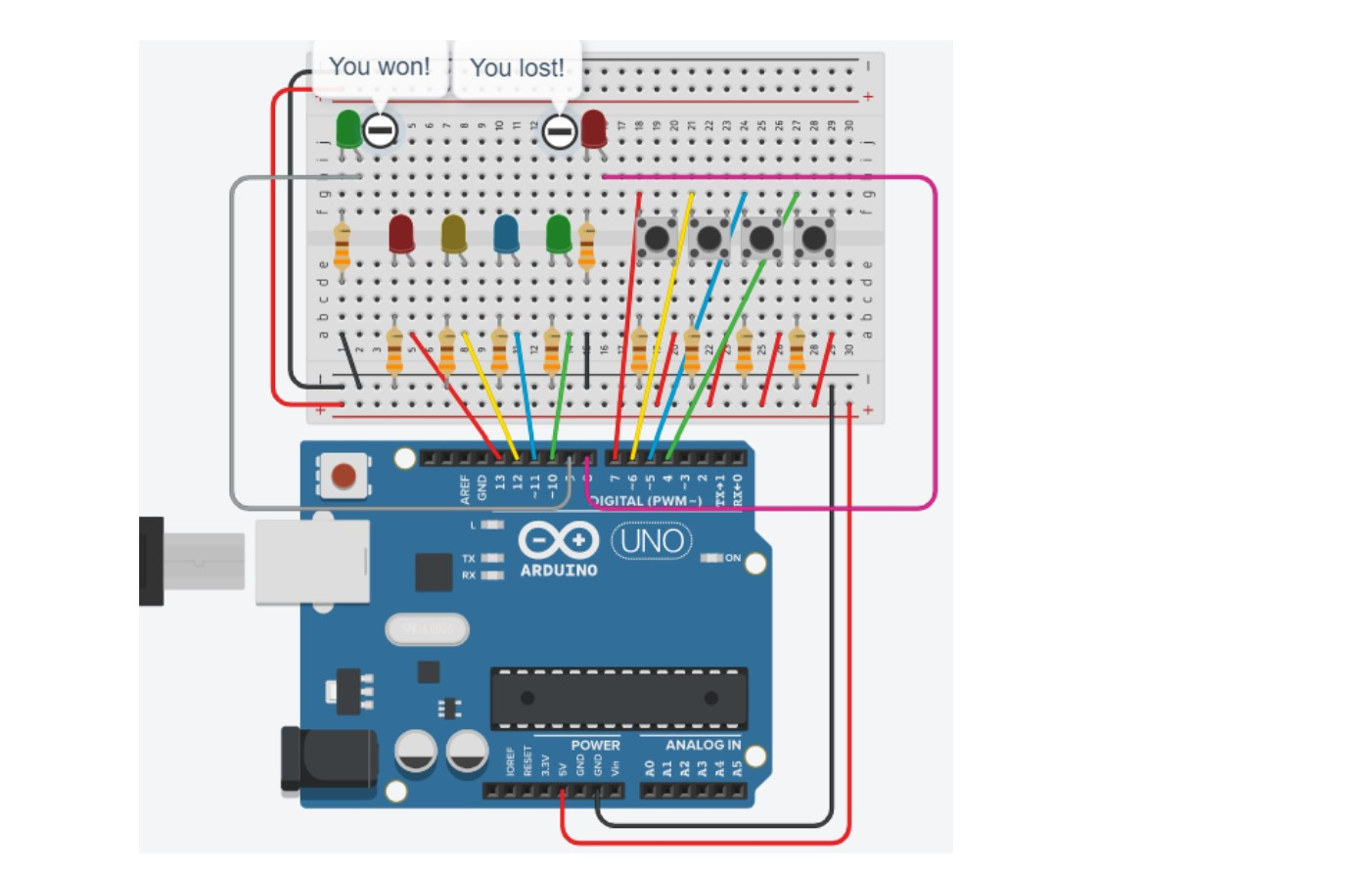 Solved I need the arduino code and circuit for Simon says | Chegg.com