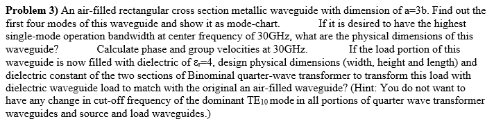 Solved Problem 3 An Air Filled Rectangular Cross Section