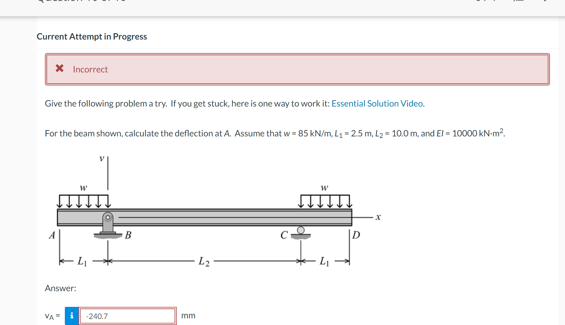 Current Attempt in Progress x Incorrect Give the | Chegg.com