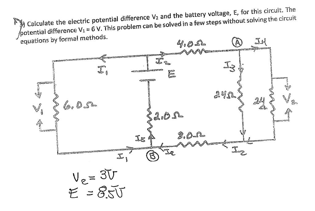 Solved Calculate the electric potential difference V2 and | Chegg.com