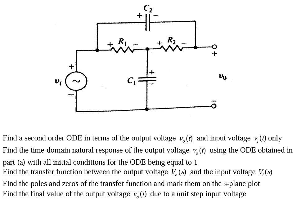 Solved Consider the following circuit with the voltage vo(t) | Chegg.com