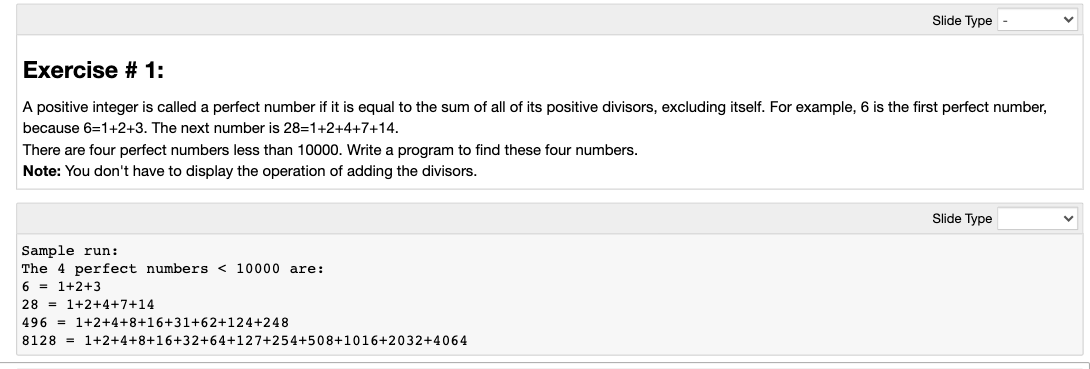 Solved A positive integer is called a perfect number if it | Chegg.com