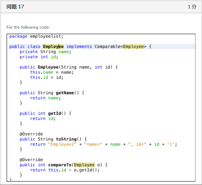Solved 问题15 14 Consider the following code fragment: public | Chegg.com
