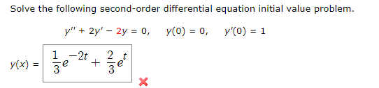 Solved Solve the following second-order differential | Chegg.com