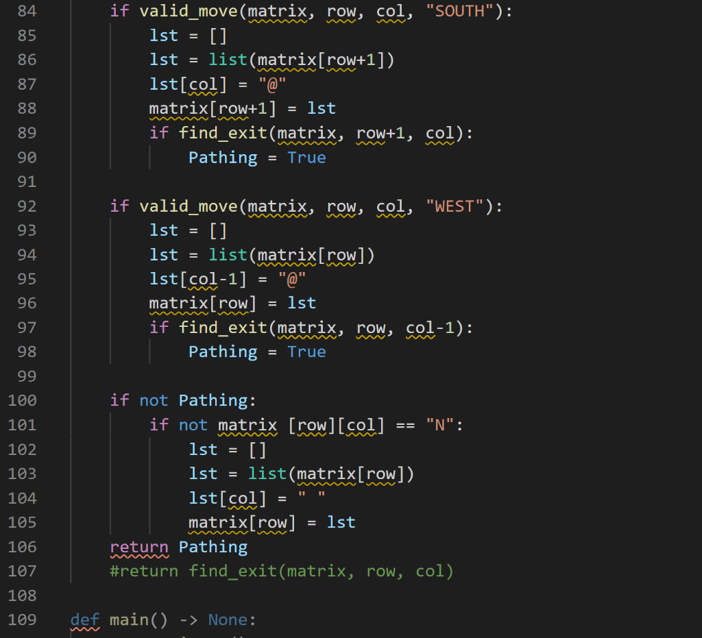 Solved Below is my python code for a maze solver. The goal | Chegg.com