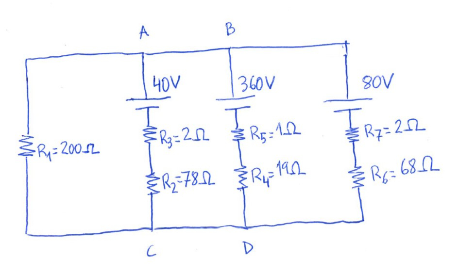 Solved Sea el circuito mostrado en la figura. Calcula:a) ﻿La | Chegg.com
