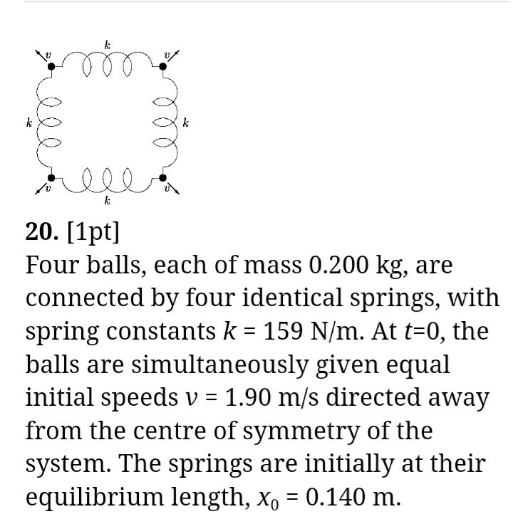 Solved a) what is the distance the springs stretch from | Chegg.com