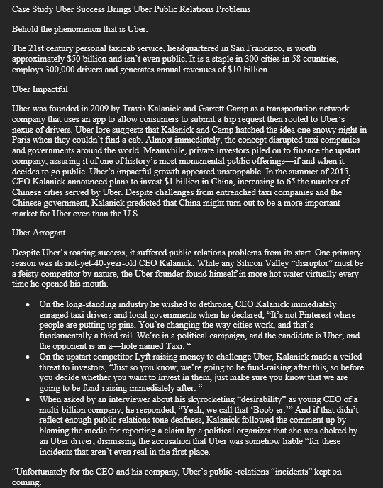 Solved W4 What went well regarding the PR response to the | Chegg.com