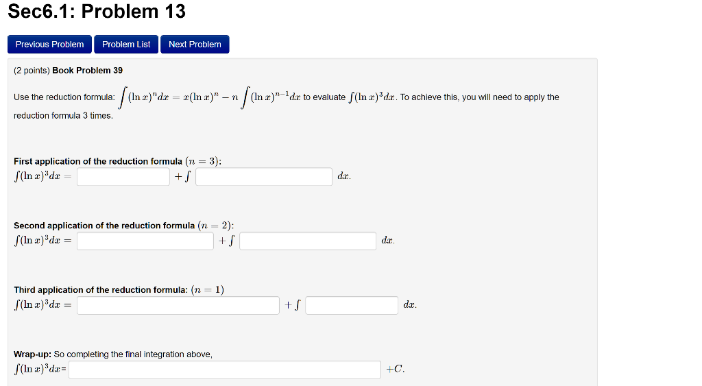 Solved Sec6.1: Problem 13 Previous Problem Problem List Next | Chegg.com