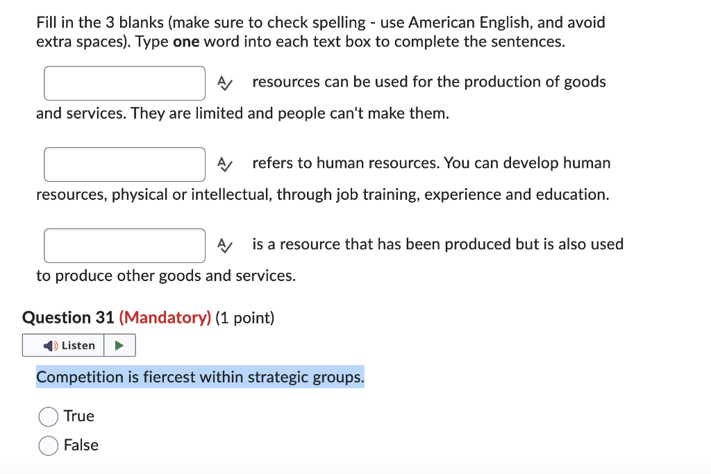 Solved Fill in the 3 blanks (make sure to check spelling - | Chegg.com