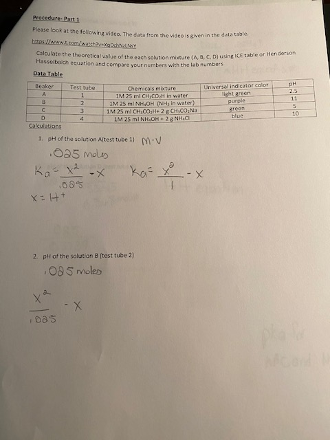 Calculate The Theoretical Value Of The Each Soluti... | Chegg.com