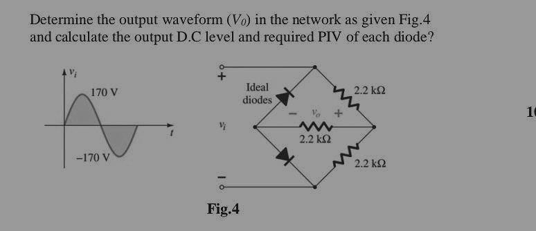Solved Determine the output waveform (Vo) in the network as | Chegg.com