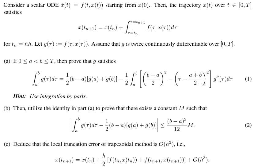 Solved Consider a scalar ODE x˙(t)=f(t,x(t)) ﻿starting from | Chegg.com