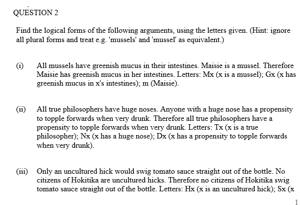Solved QUESTION 2 Find the logical forms of the following | Chegg.com