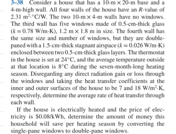 Solved 4-m-high wall. All four walls of the house have an | Chegg.com