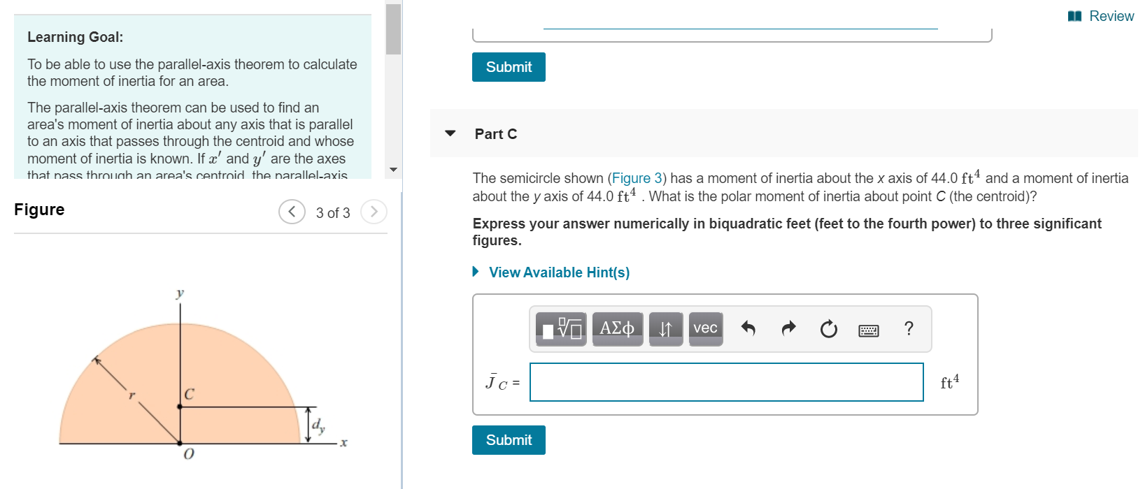Solved MI Review Submit Learning Goal: To be able to use the | Chegg.com