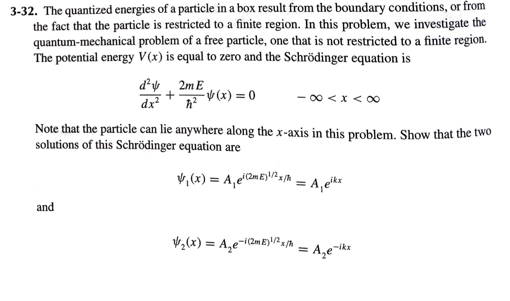 Solved 3-32. The quantized energies of a particle in a box | Chegg.com