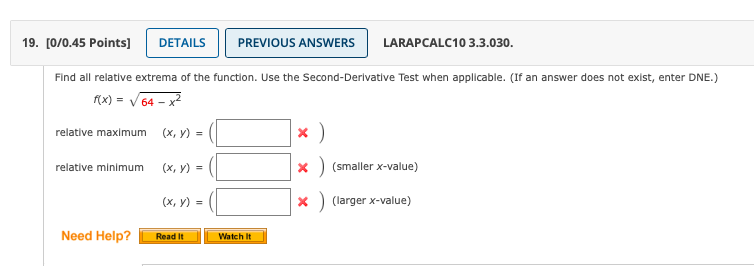 Solved Find All Relative Extrema Of The Function Use The