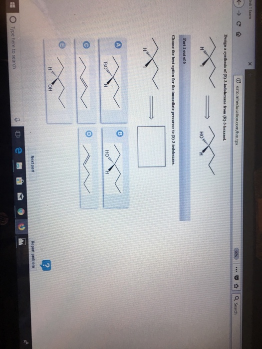 Solved m.tpx of (S)-3-iodohexane from (R)3-hexanol HO HO TsO | Chegg.com