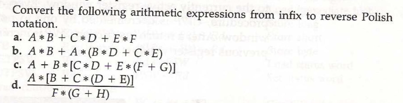 Solved Convert the following arithmetic expressions from | Chegg.com