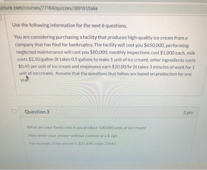 Solved ucture.com/courses/77164/quizzes/189151/take Use the | Chegg.com