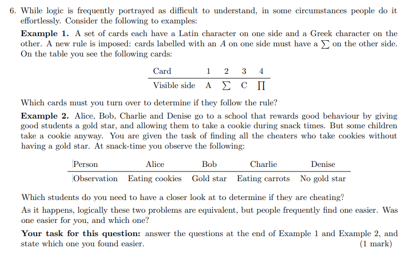 Solved While logic is frequently portrayed as difficult to | Chegg.com