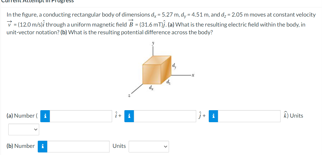 Solved In the figure, a conducting rectangular body of | Chegg.com