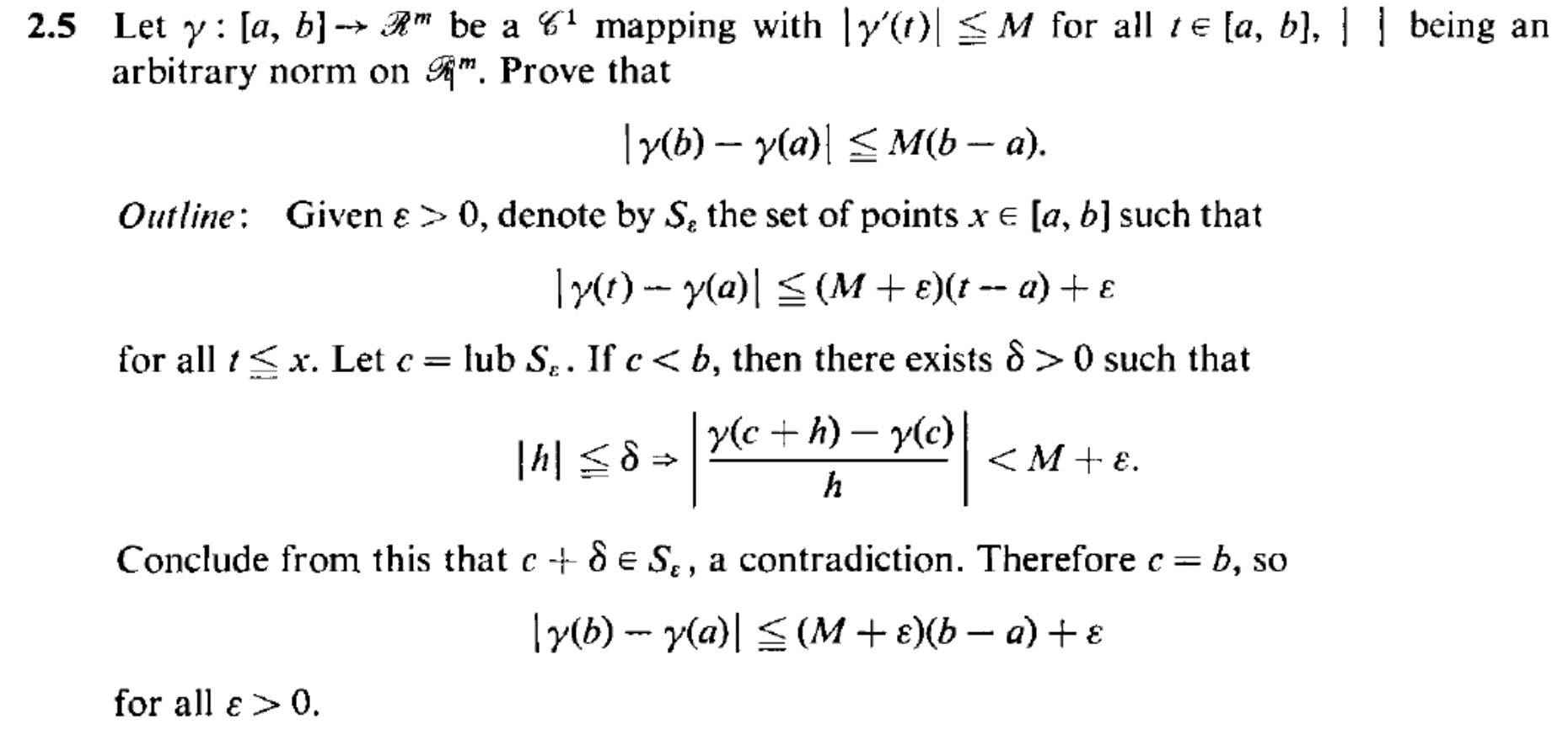 5 Let γ:[a,b]→Rm be a L1 mapping with ∣γ′(t)∣≦M for | Chegg.com