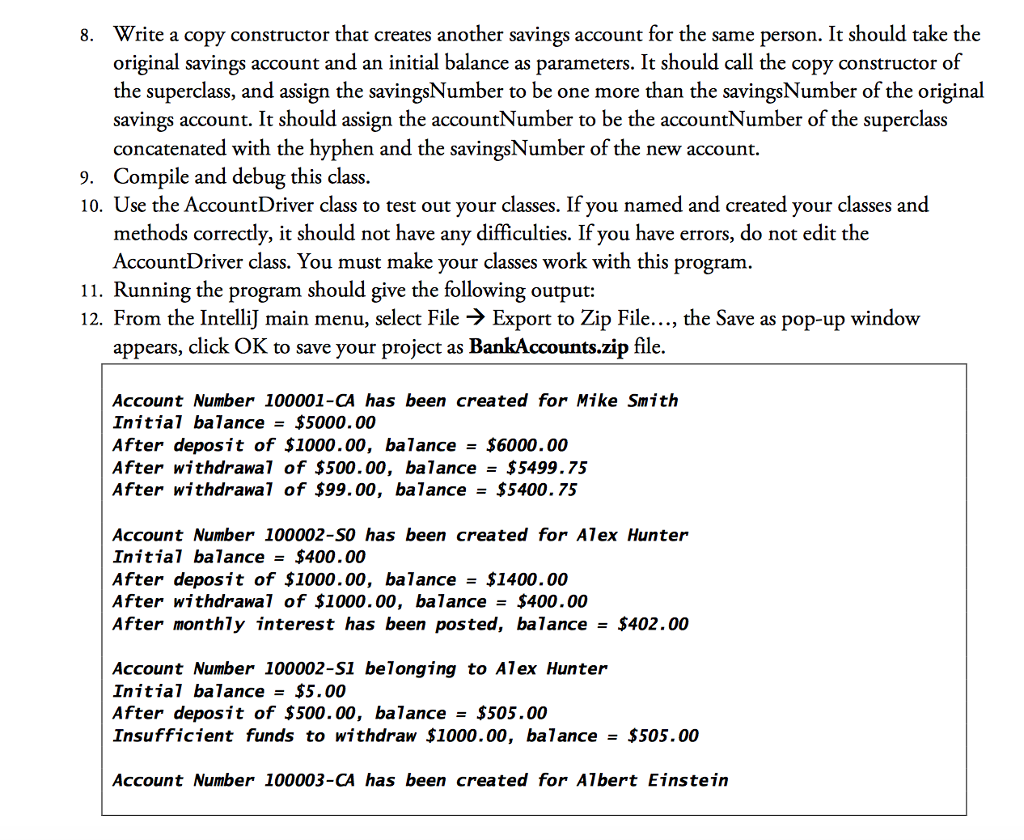 Solved In this exercise, you will be creating new classes | Chegg.com