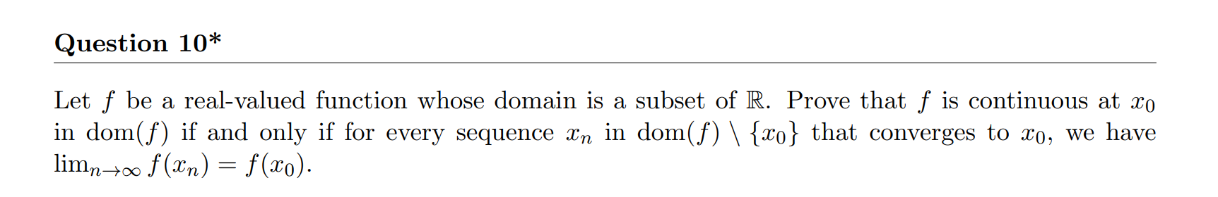 Solved Let f be a real-valued function whose domain is a | Chegg.com