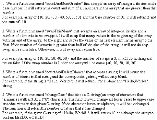 Solved More example for function #2: {10} and swap number | Chegg.com