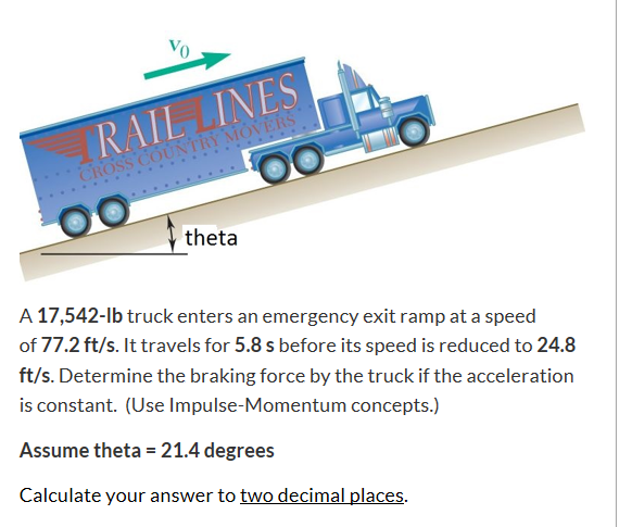 Solved RAIL INES CROSS COUNTRY MOVERS theta A 17,542-Ib | Chegg.com