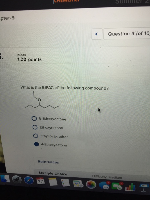 Solved What is the IUPAC of the following compound? | Chegg.com