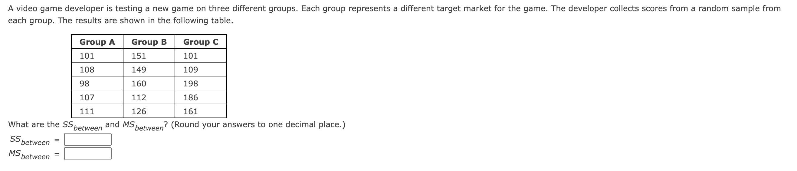 Solved each group. The results are shown in the following | Chegg.com