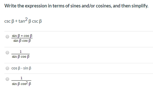 Solved Write the expression in terms of sines and/or | Chegg.com