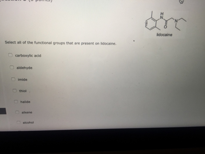 Solved Select all of the functional groups that are present | Chegg.com