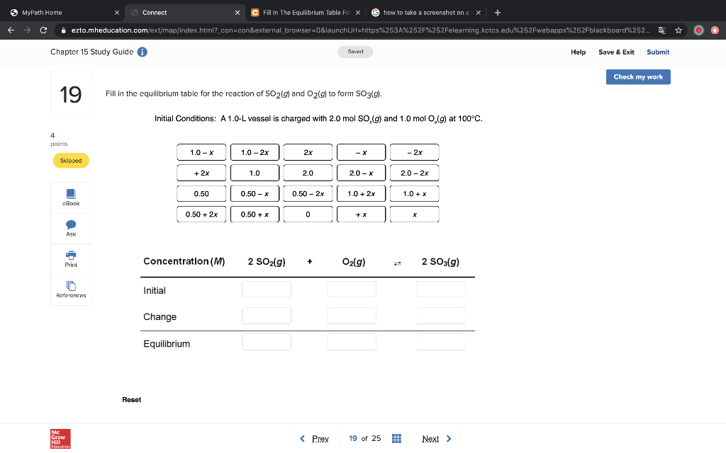 Solved $ MyPath Homo Connect Fill In The Equilibrium Table | Chegg.com