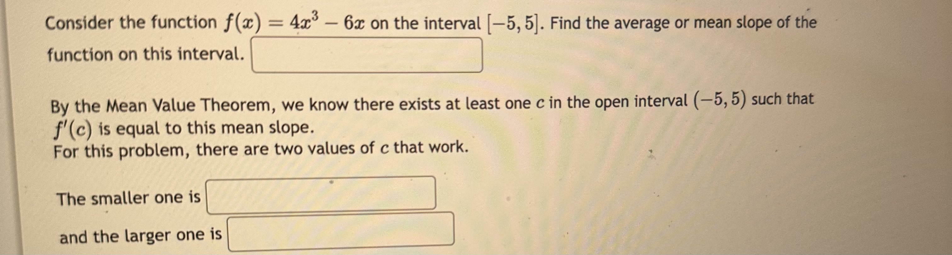 Solved Consider the function f(x)=4x3−6x on the interval | Chegg.com