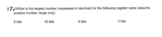 Solved 171)What is the largest number (expressed in decimal) | Chegg.com