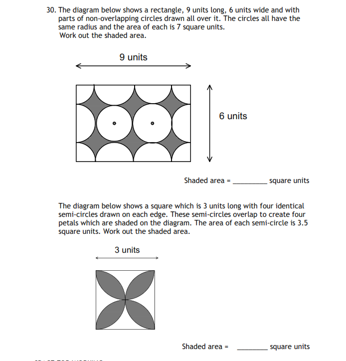 Solved 30. The diagram below shows a rectangle, 9 units | Chegg.com